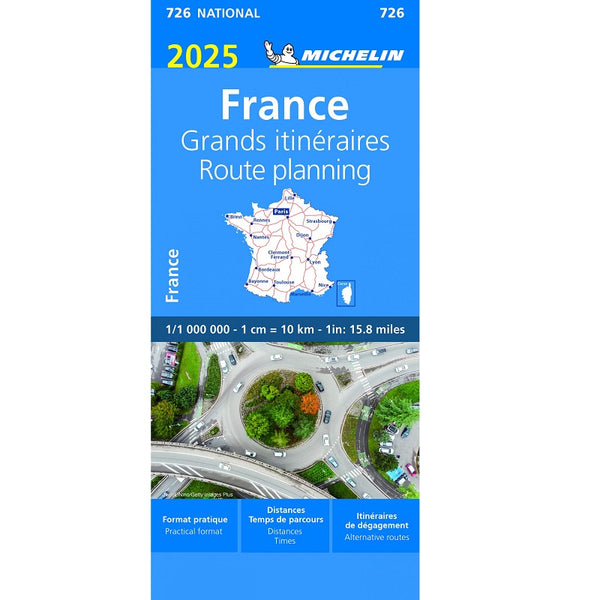 France Main Routes & Motorways Sheet Map 726 Michelin Grands Itinerair ...