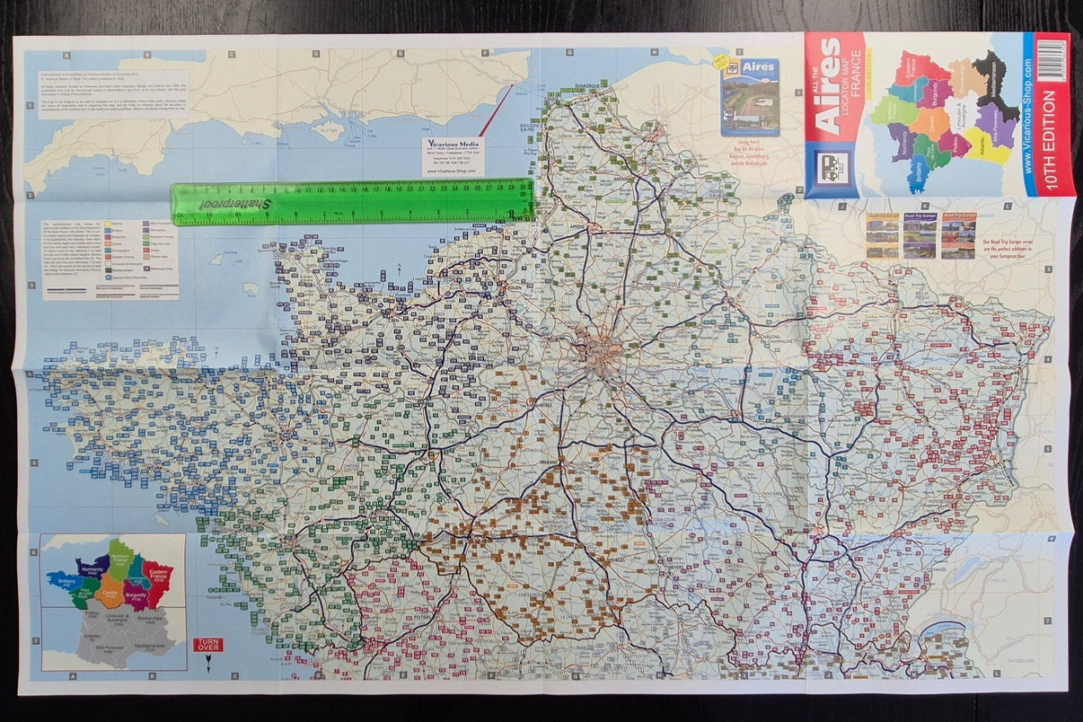 Map of Aires in France for All the Aires France 10th edition Vicarious ...