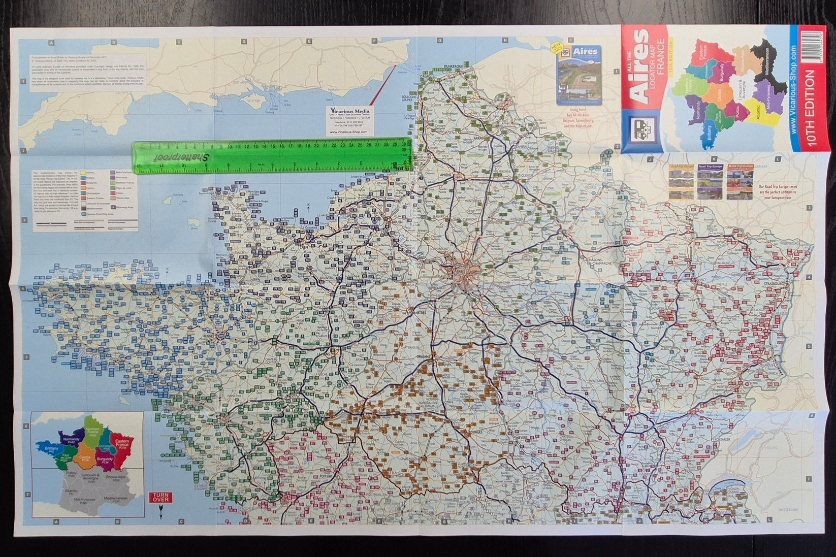 Map of Aires in France for All the Aires France 10th edition Vicarious ...