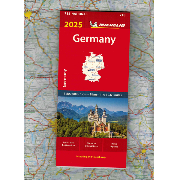 Foldout flat map Germany Michelin 718 2025 – Vicarious Media